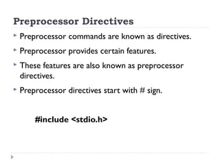 Lecture 21 - Preprocessor and Header File | PPT