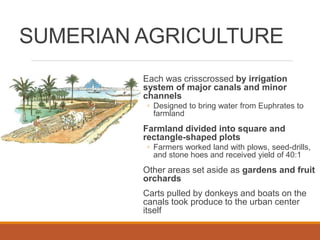 Sumerian Irrigation System Diagram