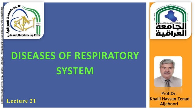 Lecture 21 diseases of respiratory system | PPTX