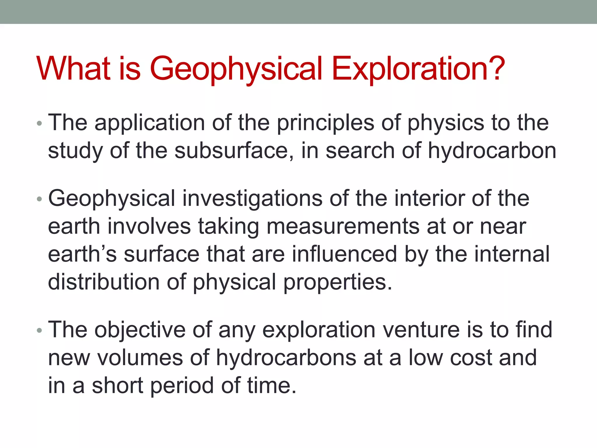 Geophysical Methods of Hydrocarbon Exploration | PPTX