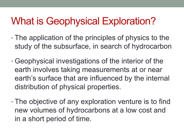 Geophysical Methods of Hydrocarbon Exploration | PPTX | Geology | Science