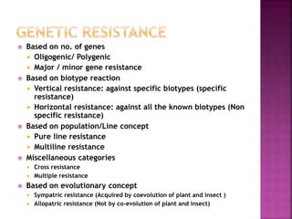 Lecture 21 Host plant resistance – types and mechanisms of resistance.pptx
