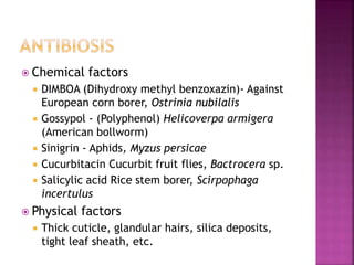 Lecture 21 Host plant resistance – types and mechanisms of resistance.pptx