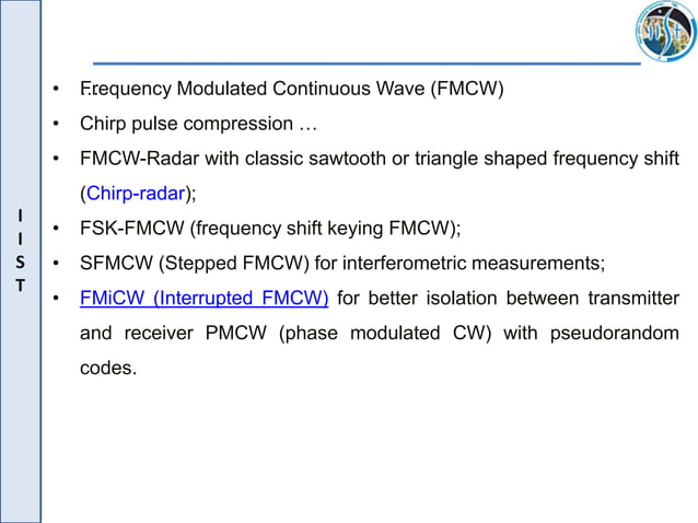 Frequency Modulated Continuous Wave Radar | PDF