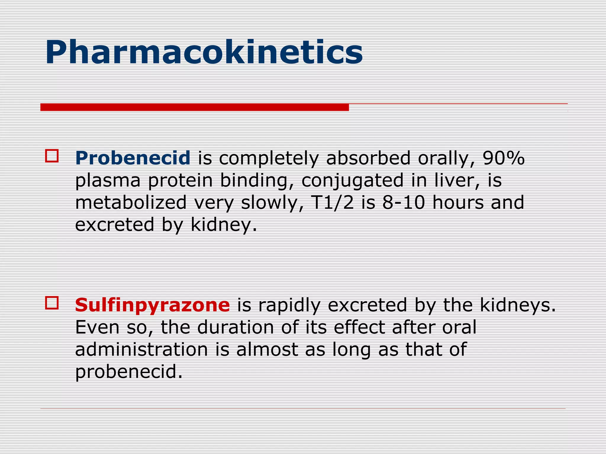 gout and anti gout drugs pharmacology | PPT