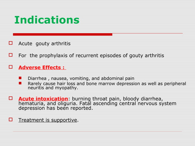 gout and anti gout drugs pharmacology | PPT
