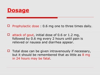 gout and anti gout drugs pharmacology | PPT