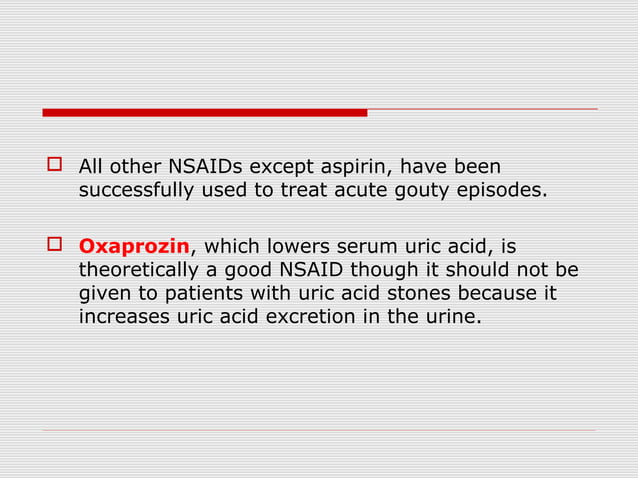 gout and anti gout drugs pharmacology | PPT