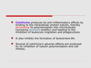 gout and anti gout drugs pharmacology | PPT