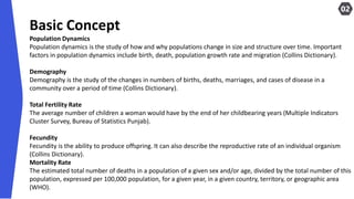 population dynamics and its definitionss | PPTX | Reproductive Health ...