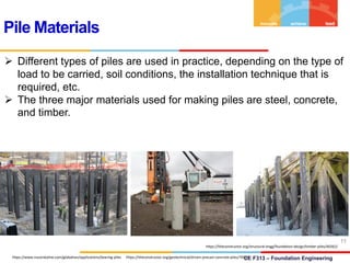 Pile Foundations in Foundation Engineering | PDF