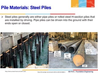 Pile Foundations in Foundation Engineering | PDF