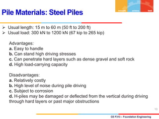 Pile Foundations in Foundation Engineering | PDF