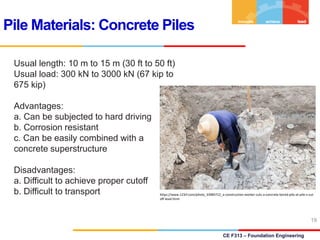 Pile Foundations in Foundation Engineering | PDF