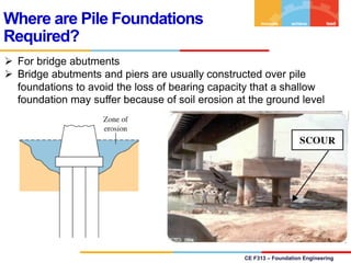 Pile Foundations in Foundation Engineering | PPT