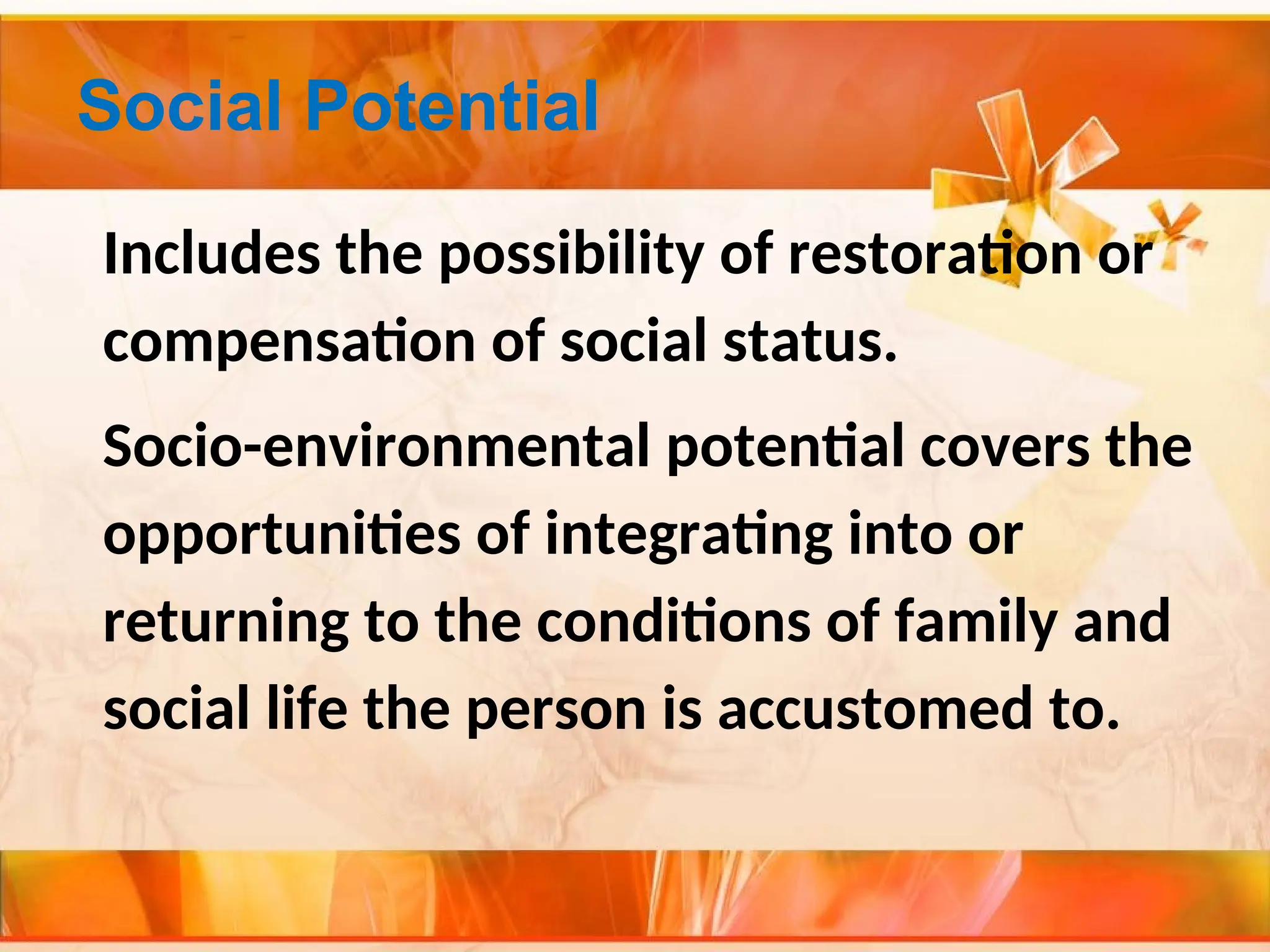 Rehabilitation - definition, classification | PPT