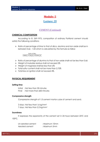 Lecture 22 - Cement Manufacturing industries.pdf