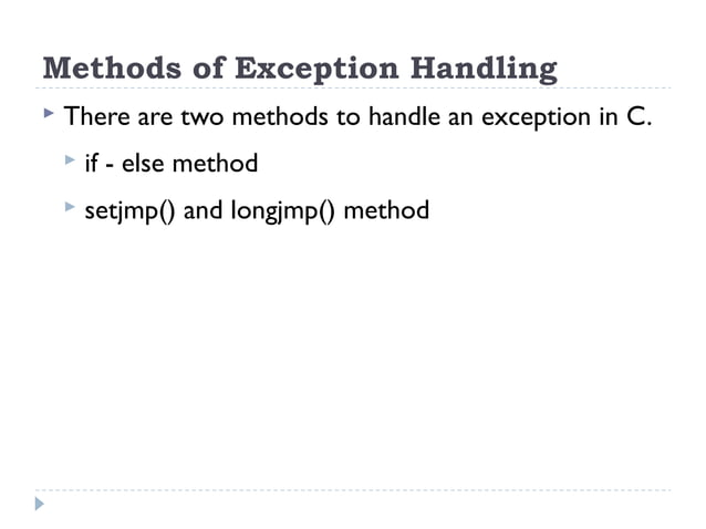 Lecture 22 Error Handling Ppt Programming Languages Computing