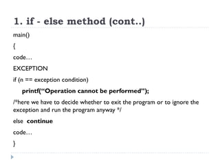 Lecture 22 - Error Handling | PPT