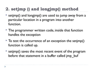 Lecture 22 - Error Handling | PPT
