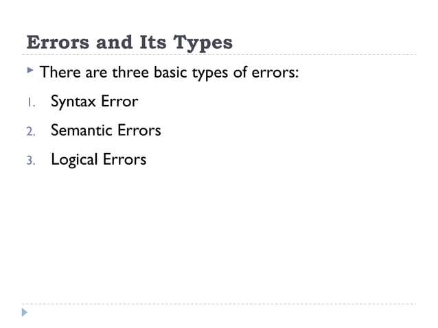 Lecture 22 - Error Handling | PPT | Programming Languages | Computing