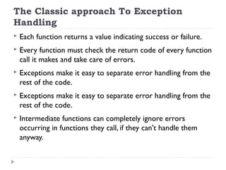 Lecture 22 - Error Handling | PPT