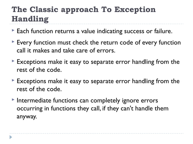 Lecture 22 - Error Handling | PPT | Programming Languages | Computing