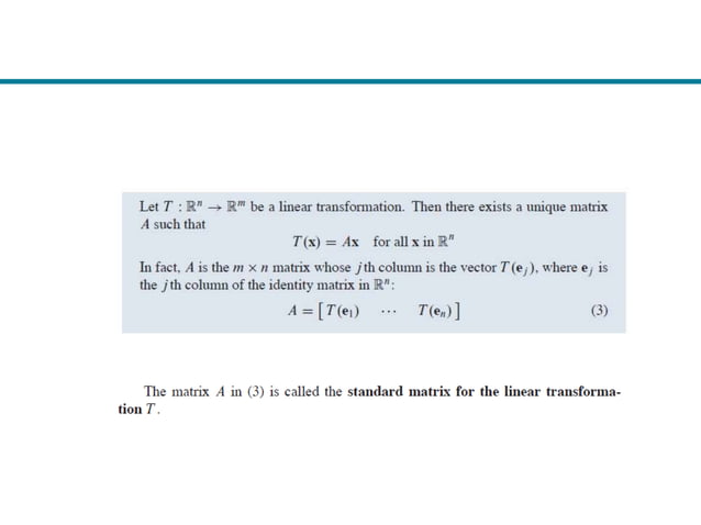 Lecture 22 - The Matrix of a linear Transformation.ppt