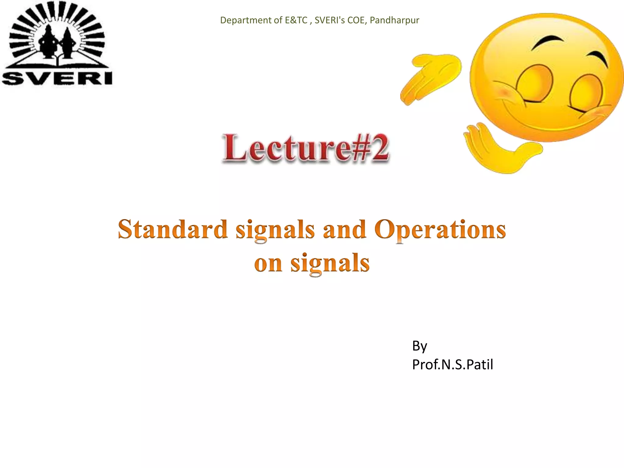 Lecture 2_Signals and Systems | PPTX