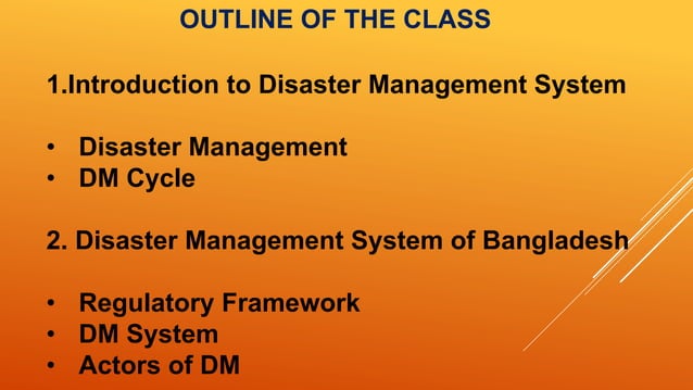 Introduction to disaster management system | PPT