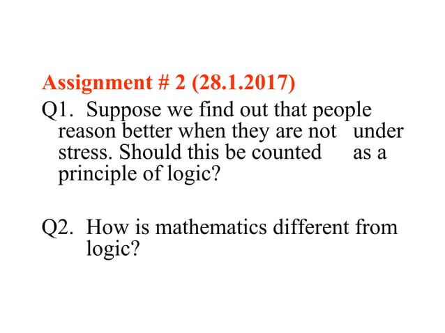 Lecture # 2 (28.01.2017) @ ibt principle of logic | PPT