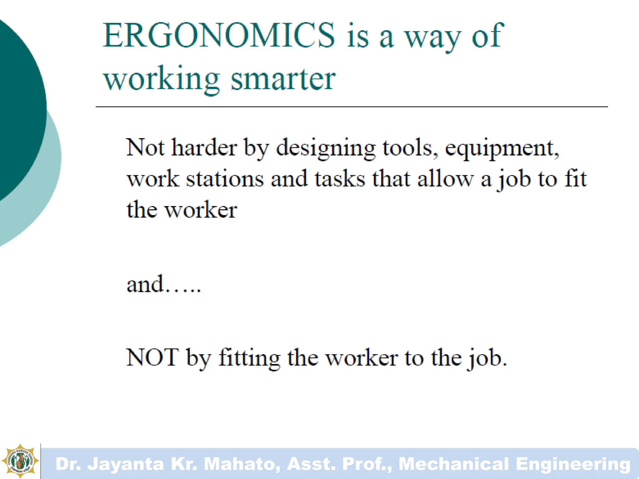 Ergonomically Design at workplace Safety | PDF
