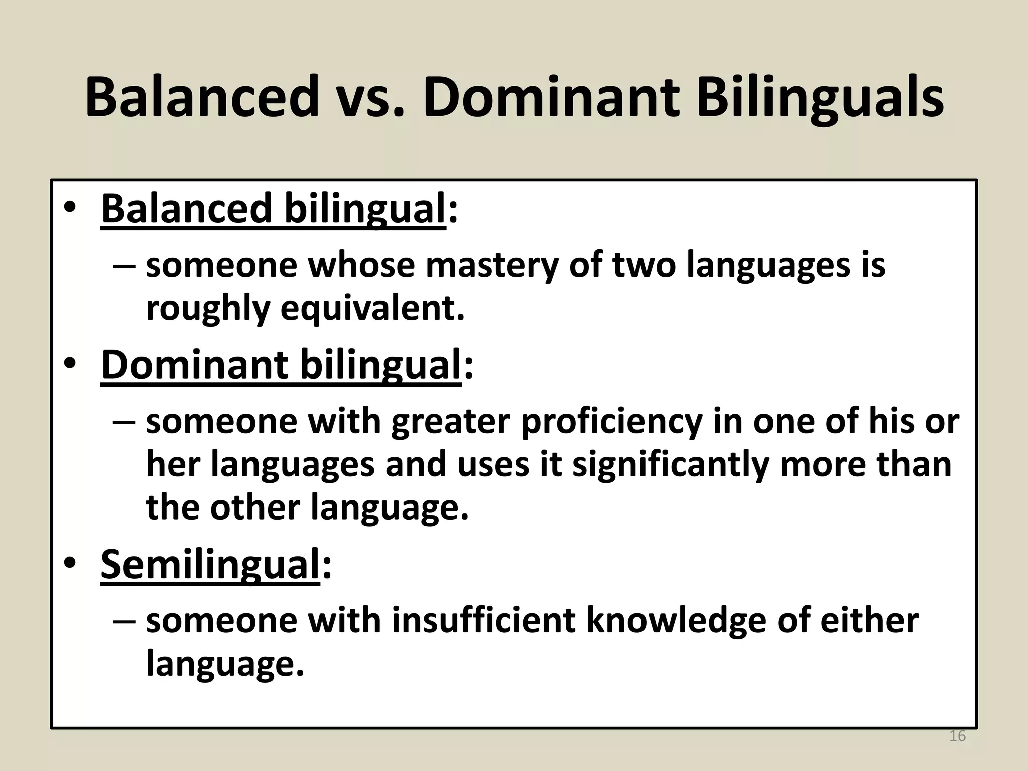 Bilingualism | PPTX
