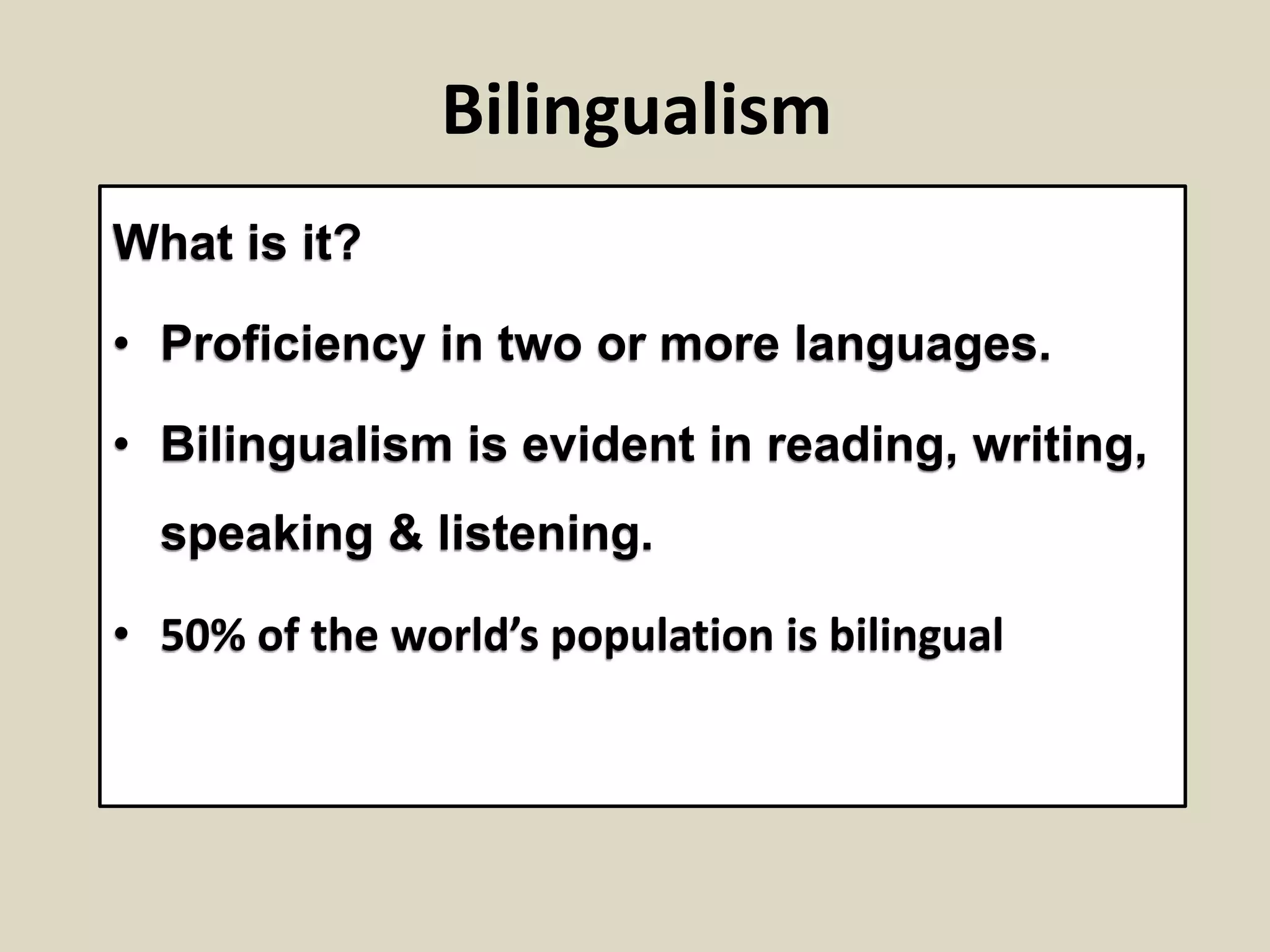 Bilingualism | PPT