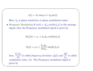 An angle modulated signal: Different Example | PPT