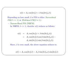 An angle modulated signal: Different Example | PPT