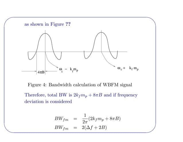 An angle modulated signal: Different Example | PPT