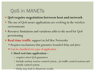 Lecture 23 27. quality of services in ad hoc wireless networks | PDF