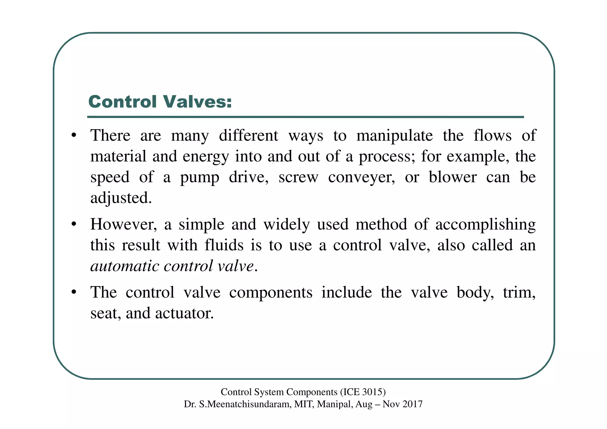 Lecture 23 control valves | PPT