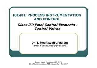 Lecture 23 control valves | PPT
