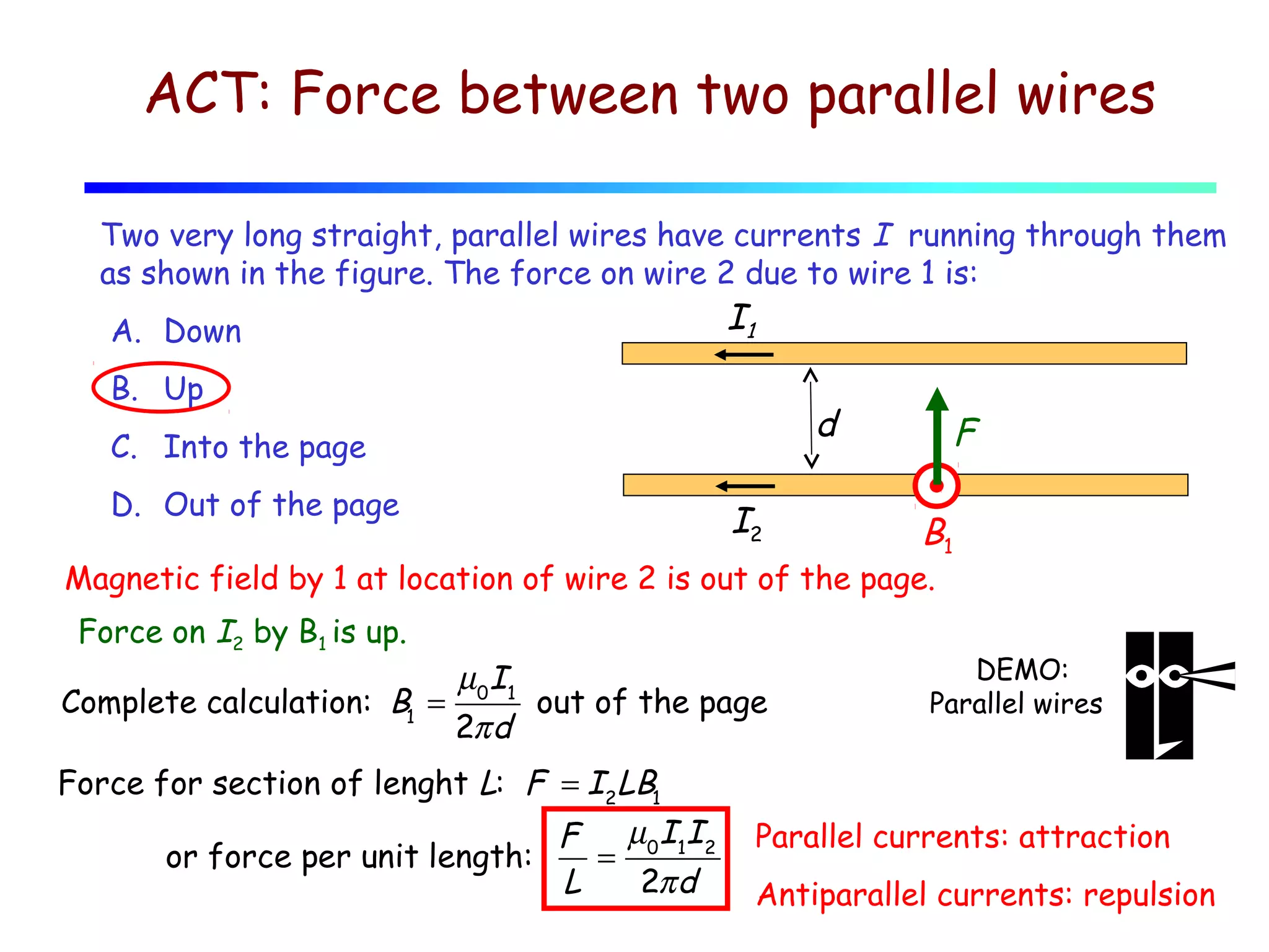 Lecture 23 magnetic field and current | PPT