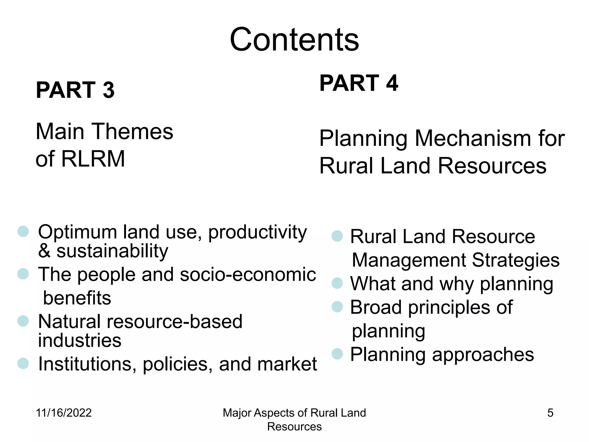 LECTURE 2&3 - Major Areas of Rural Land Resources.ppt