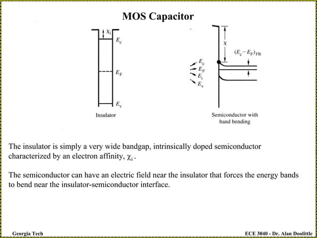 Lecture-MOS Capacitors basic for MOSFET.pdf.pdf | Physics | Science