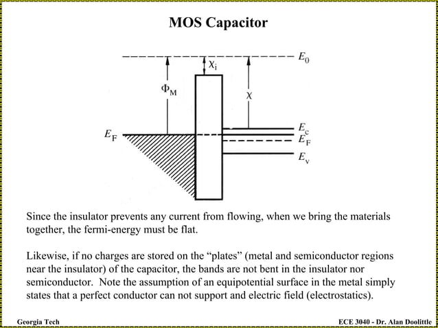 Lecture-MOS Capacitors basic for MOSFET.pdf.pdf | Physics | Science