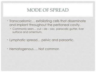 Ovarian cancer diagnosis and management lecture | PPTX