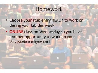 Lecture 23 Wikis & Writing | PPT