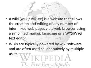 Lecture 23 Wikis & Writing | PPT
