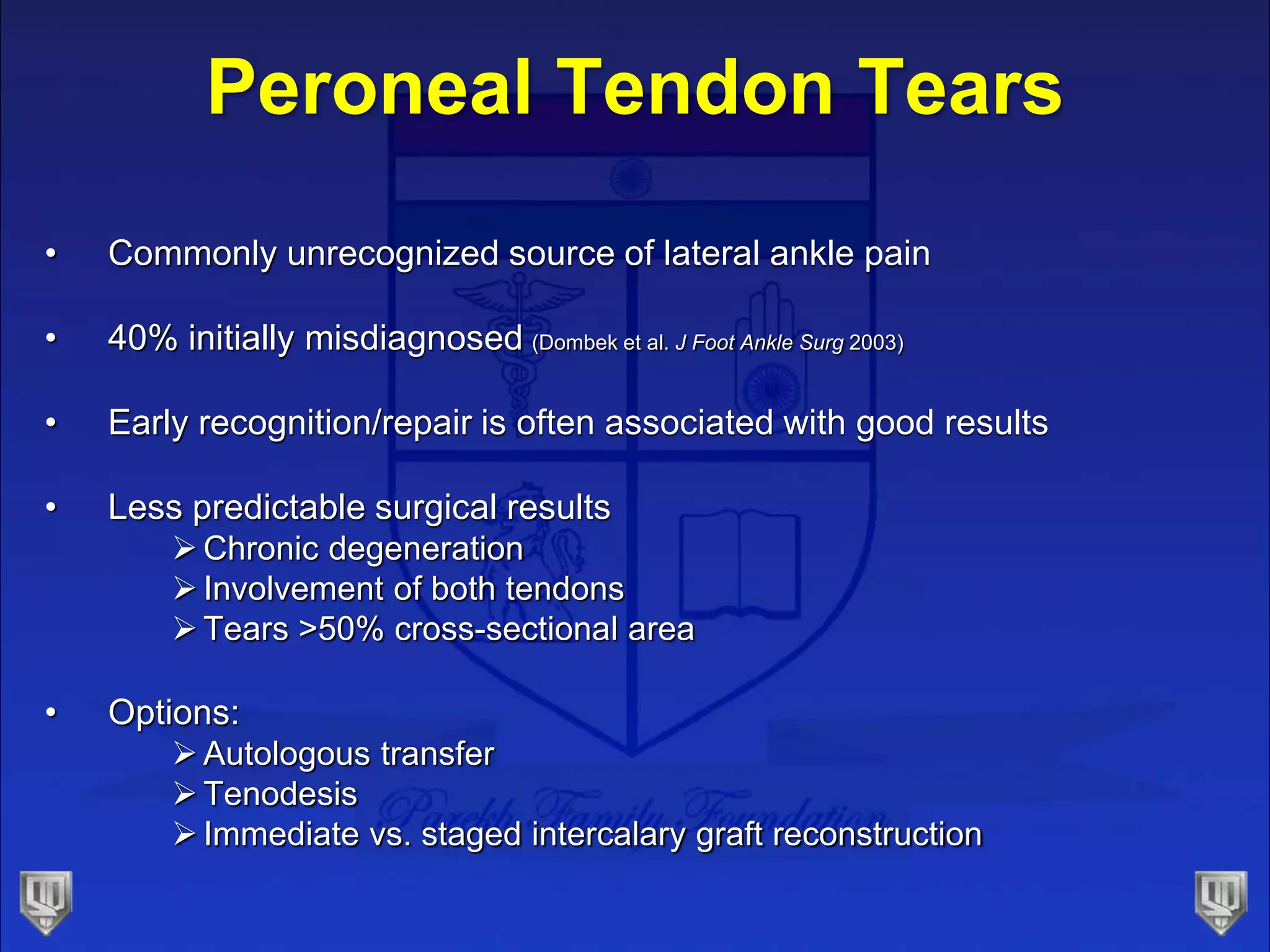Lecture 23 24 parekh peroneal pathology | PPTX