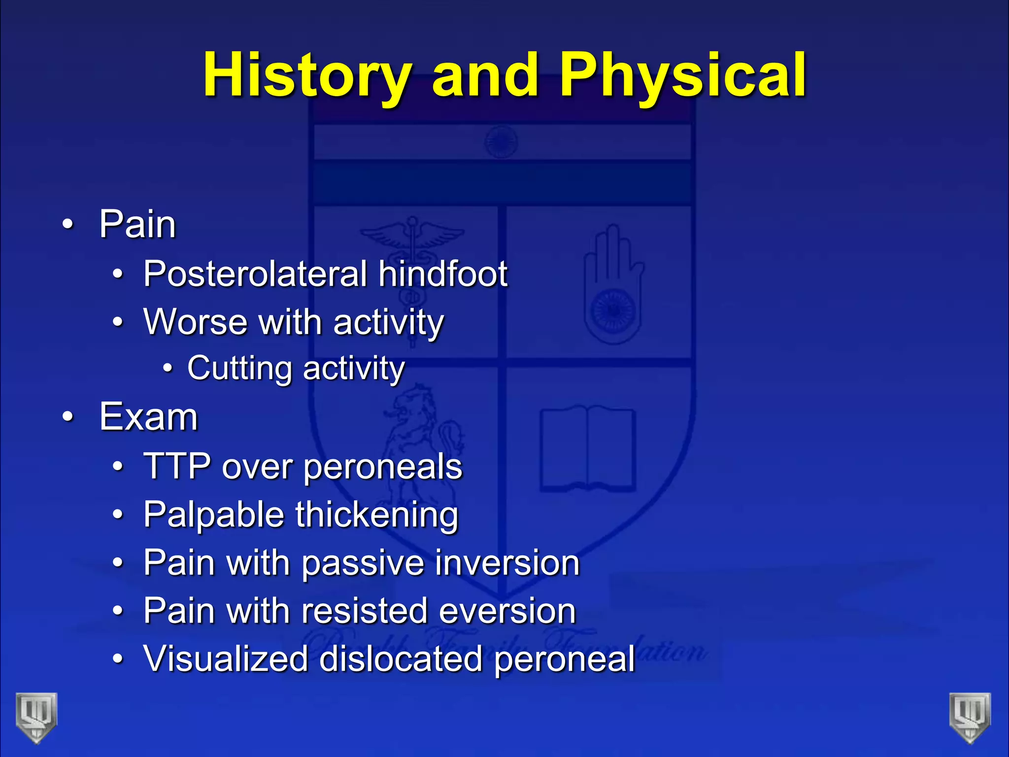 Lecture 23 24 parekh peroneal pathology | PPTX