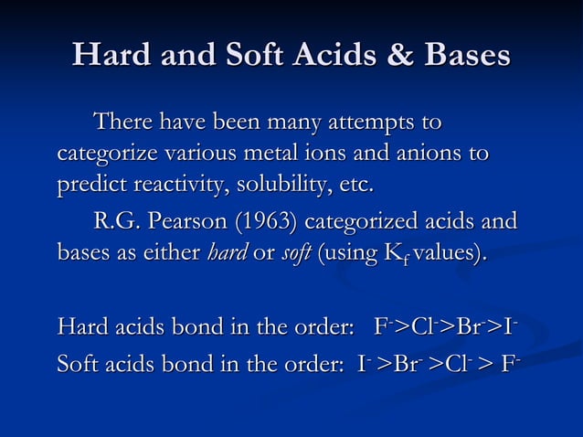 Lecture -Hard-Soft Acid-Base Theory-1.pdf | Chemistry | Science